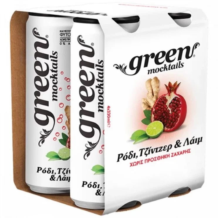Green Mocktails Ρόδι, Τζιντζερ & Λάϊμ (6x4x330ml) KIB.24