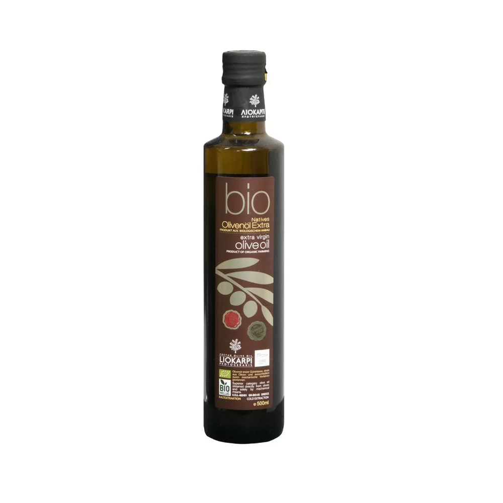 Βιολογικό Εξαιρετικό Παρθένο Ελαιόλαδο 500ml Γυάλινη φιάλη
